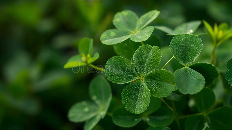 A Four Leaved Clover Except Tongues Stock Image - Image of three ...