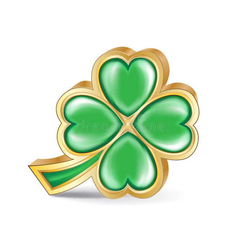 Four leaves clover symbol stock vector. Illustration of irish - 33170172