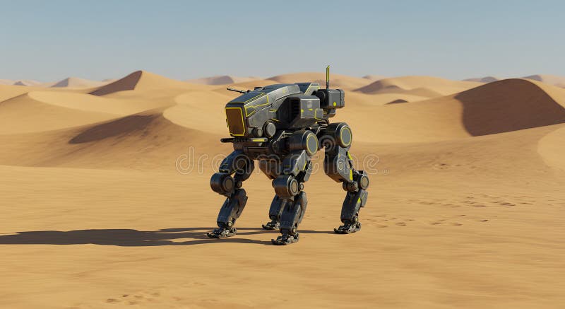 The Four-legged Robot Confidently Walks through the Endless Sandy ...