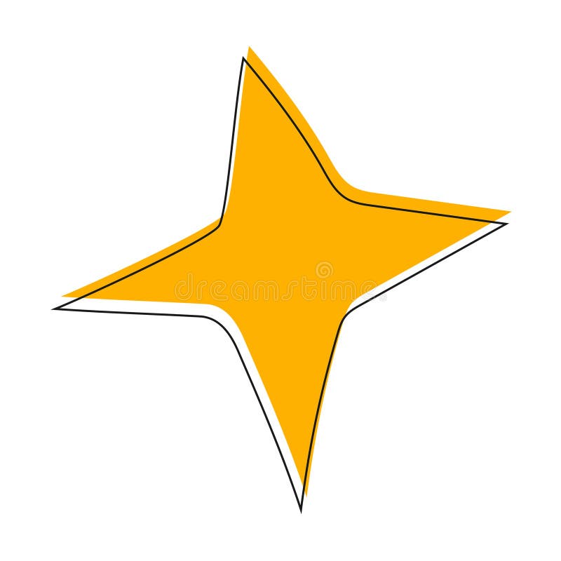 Four-legged Star Geometric Icon Stock Illustration - Illustration of ...