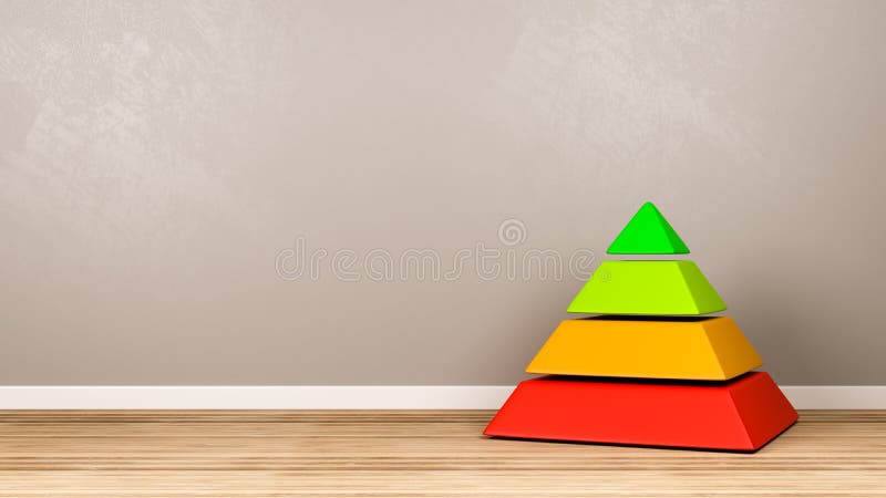 Four Levels Pyramid Structure in the Room Stock Illustration ... Four Levels Pyramid Structure in the Room Stock Illustration ...
