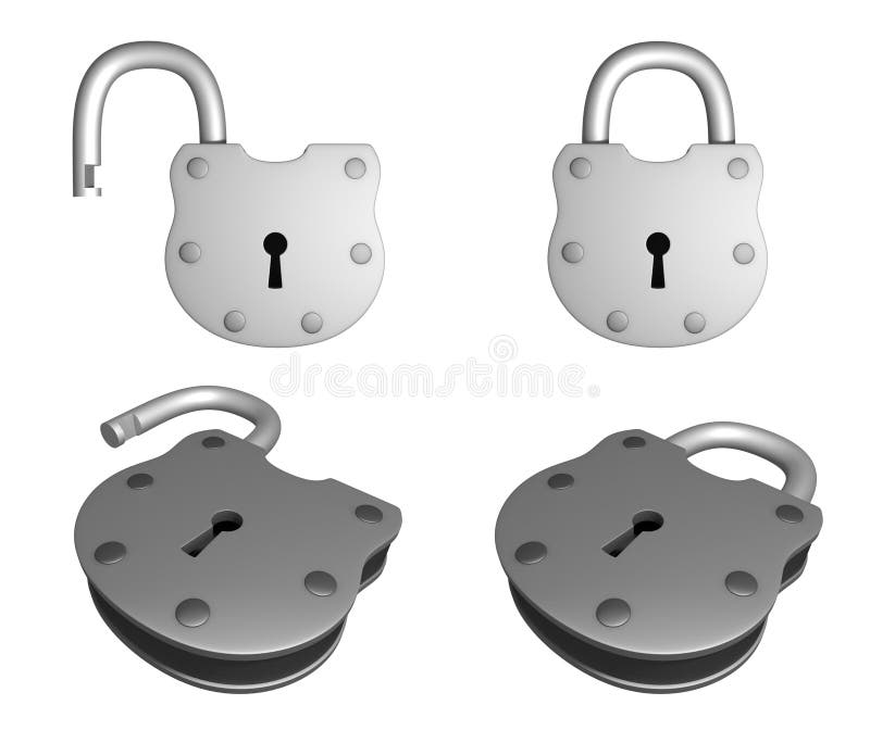 Lock and sign security stock illustration. Illustration of access ...