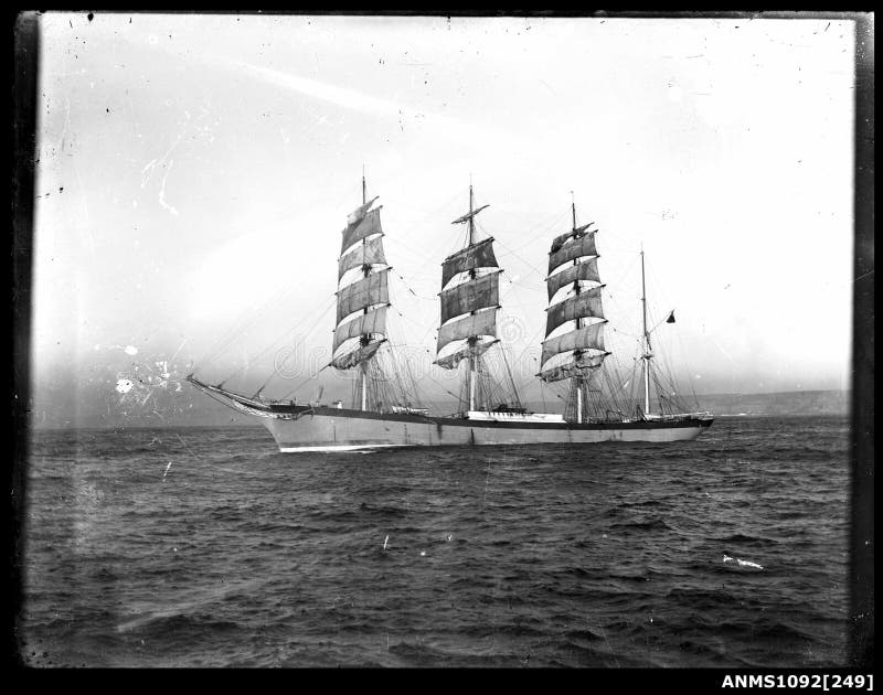 Four-masted barque stock photo. Image of brig, sail - 221372158