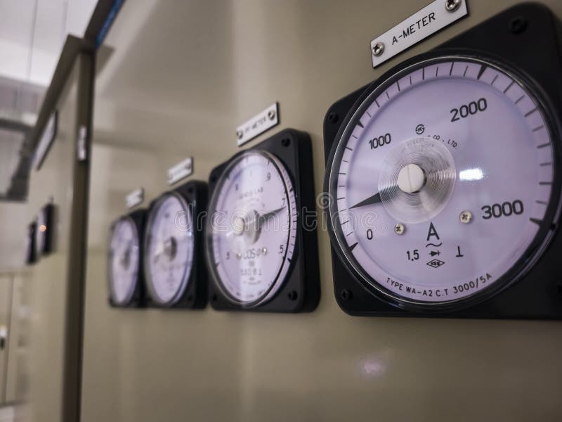 Four Meters are on the Electric Panel, Each with a Different Number ...