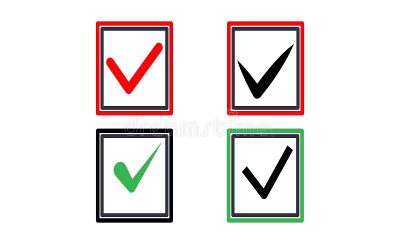 Minimalist Checkmark Symbol in Modern Flat Style Stock Vector ...