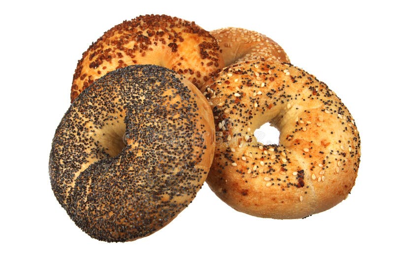 Four Mixed Bagel stock image. Image of healthy, horizontal - 37283155