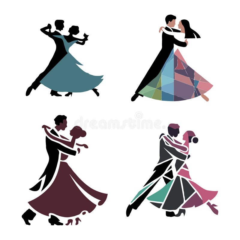 Four Modern and Artistic Design Bundle Pack Collection of Dancing ...