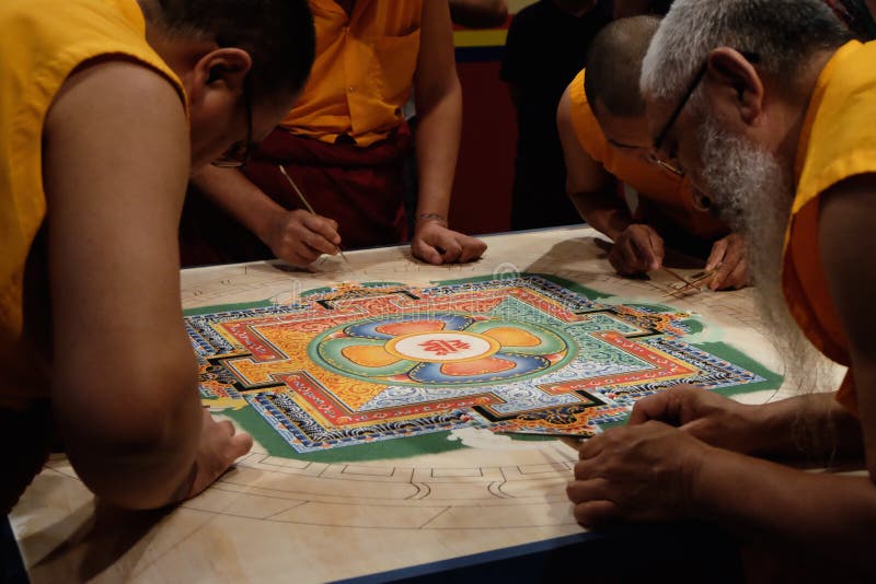 Tibetan Monks Mandala Hammer Stock Photos - Free & Royalty-Free Stock ...