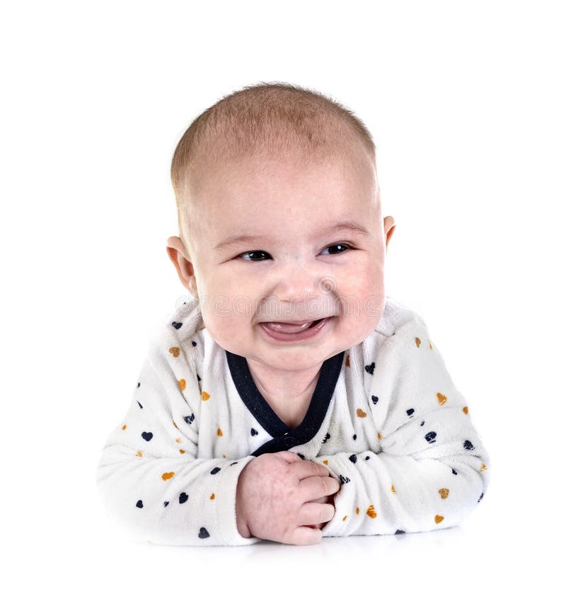 Four Month Old Boy stock photo. Image of blue, baby, adorable - 58467046