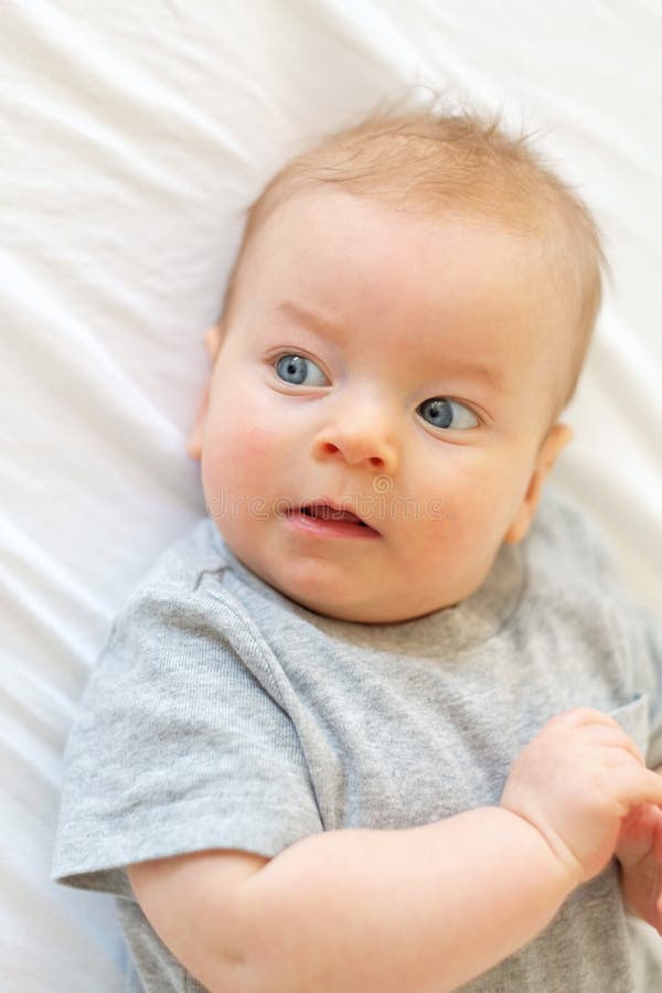 Four months old baby stock image. Image of happiness - 77067847