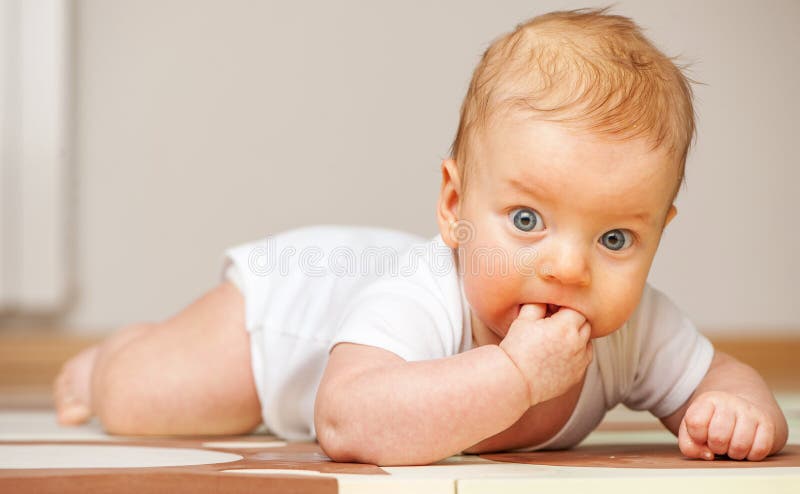 Four months old baby stock image. Image of little, family - 85925781