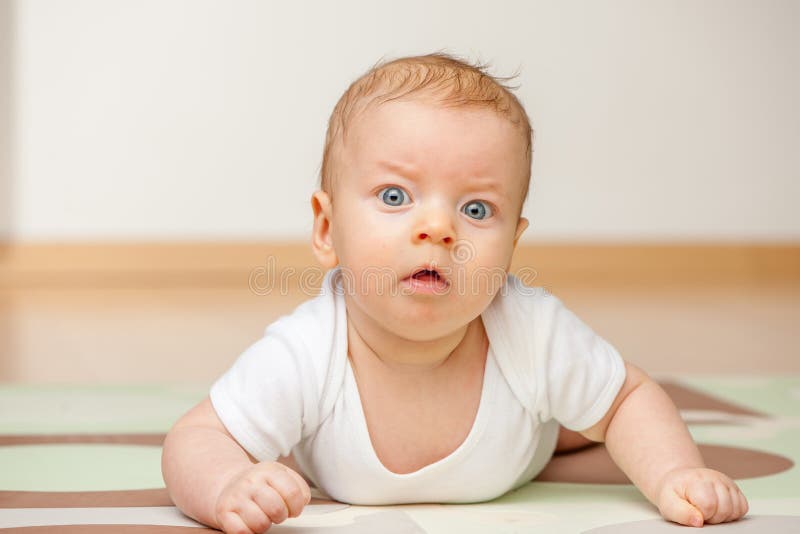 Four months old baby stock image. Image of beautiful - 94562323