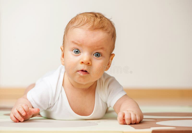 Four months old baby stock photo. Image of happiness - 95734786