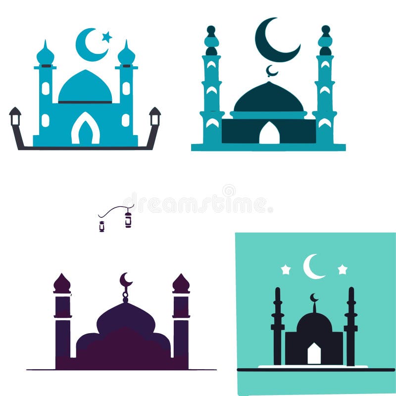 Four Mosques Vector Graphics Stock Illustration - Illustration of page ...