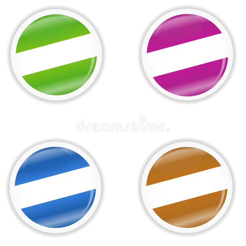 Four Multi-colored Stickers Stock Vector - Illustration of super, print ...