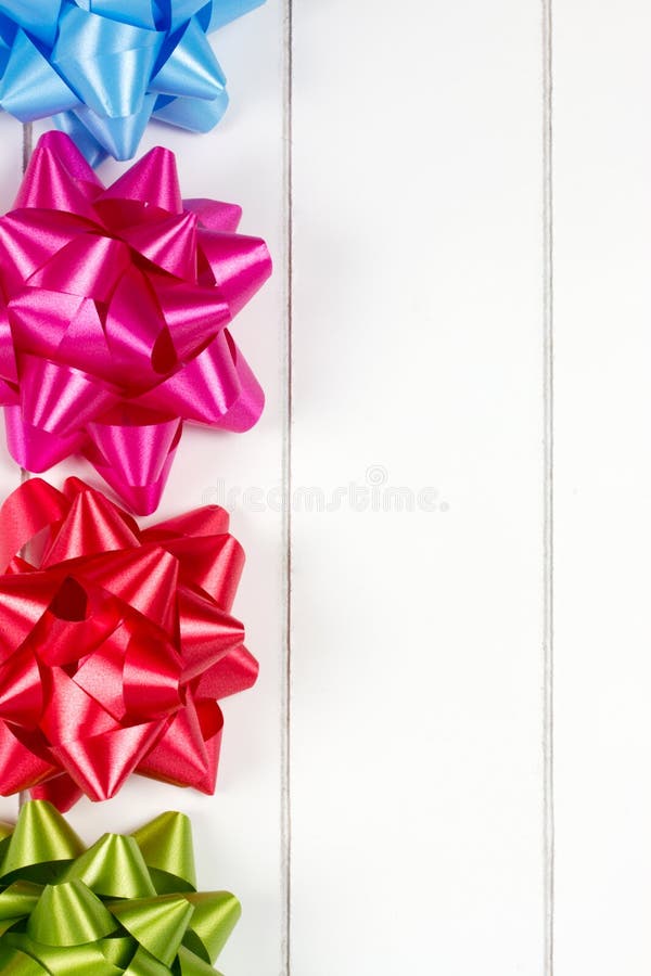Four multicolor gift bows stock image. Image of holiday - 36908907