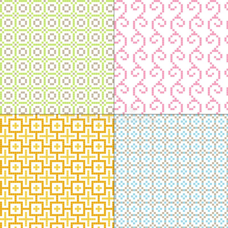 Small geometric patterns stock illustration. Illustration of lavender ...