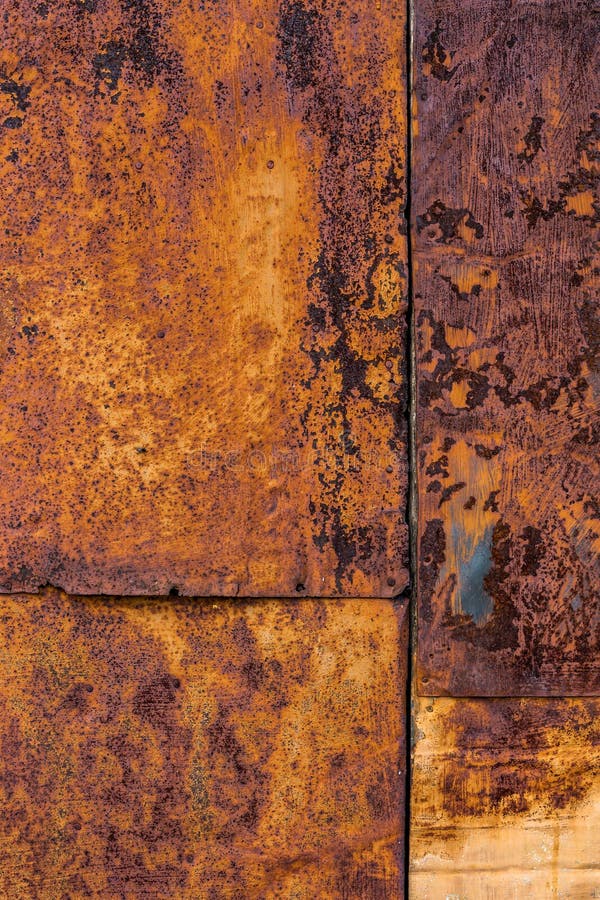 Rusted Flat Composite Nailed Metal Sheets Surface Background and ...