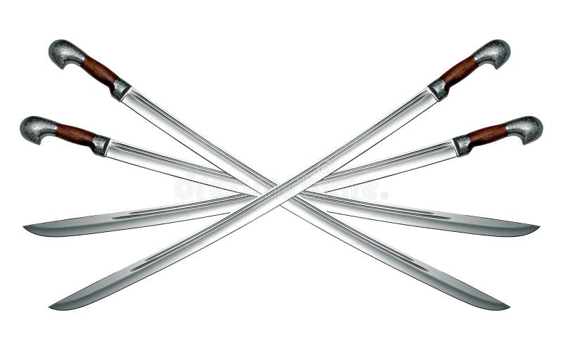 Circassian Cavalry Sword Half Naked From A Sheath On Black Stock Photo ...