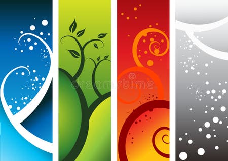 Four Natural Elements stock illustration. Illustration of drops - 2480653