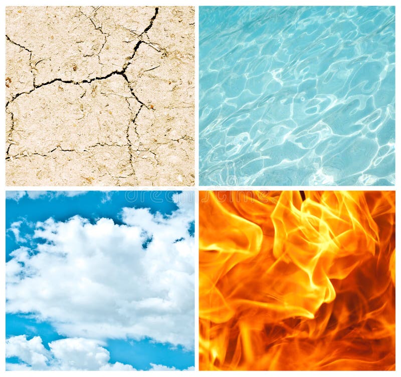 Four elements collage stock image. Image of conservation - 13200579