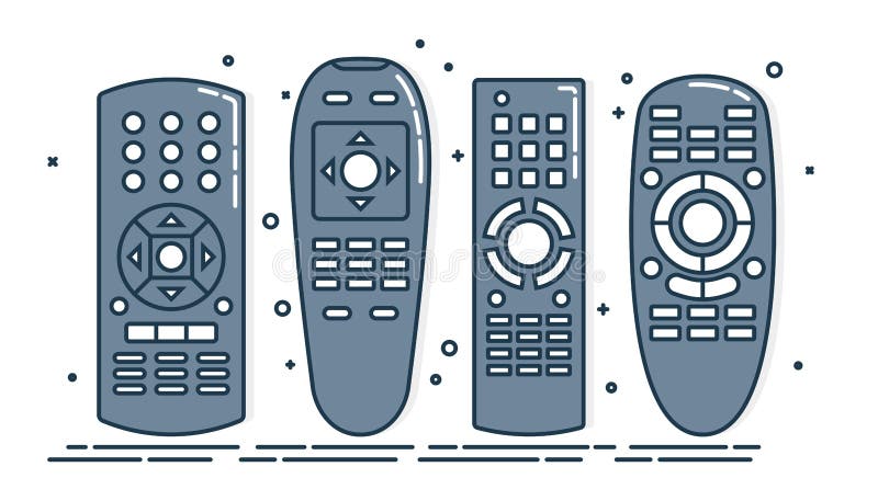 Television Universal Remote Control Stock Vector - Illustration of ...
