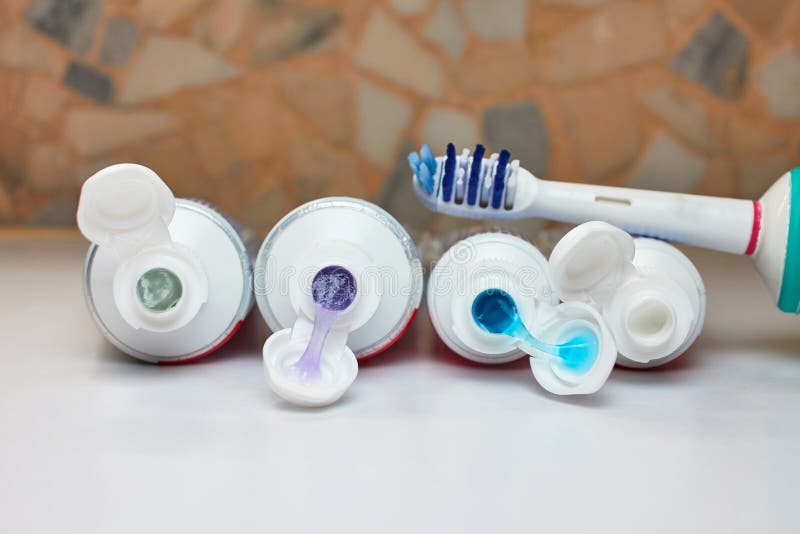 Toothpaste and toothbrush stock image. Image of closeup - 102399199
