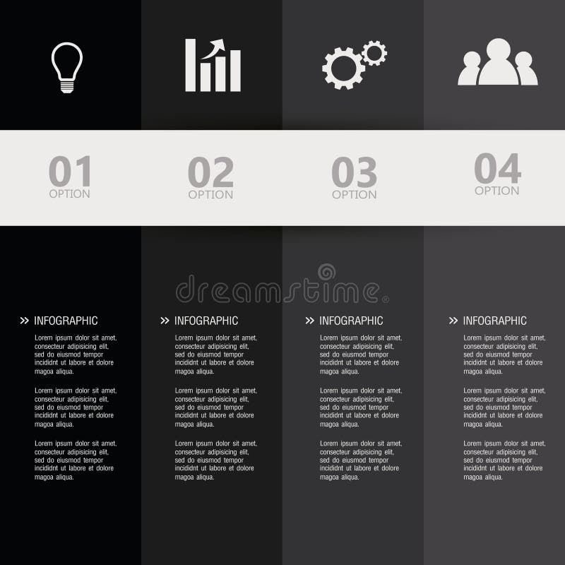 Four option stock vector. Illustration of layout, template - 42283048