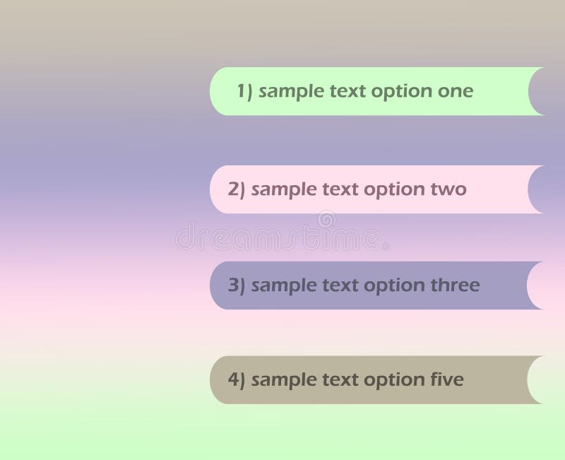 Four Option Steps Infographic Sample Text Layout Template Viol Stock ...