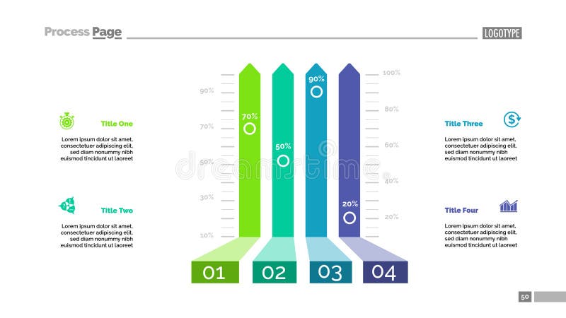 Four Options Percentage Chart Slide Template for Presentation Stock ...