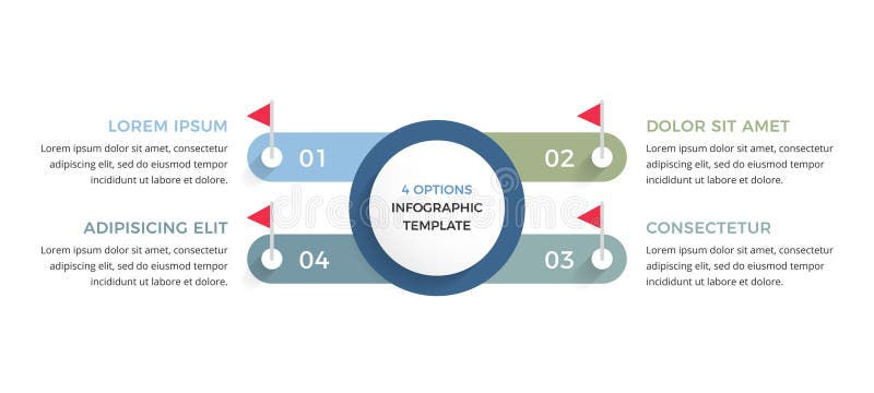 Four Options Infographic Template Stock Illustration - Illustration of ...