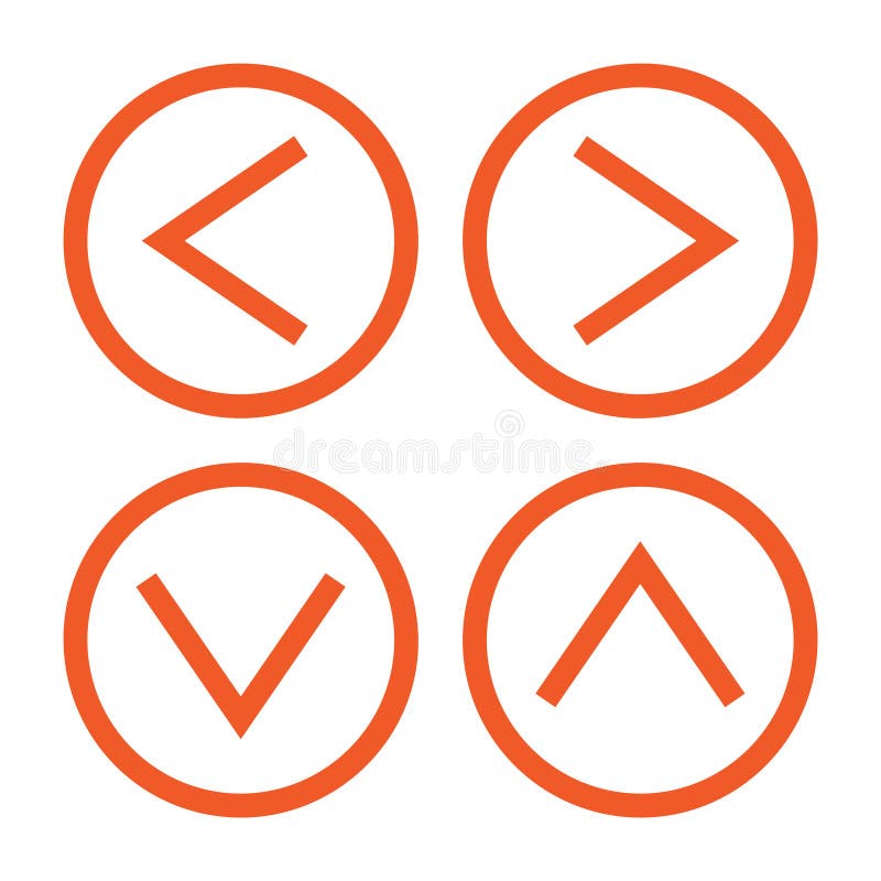 Directional Arrows within Circles Stock Illustration - Illustration of ...