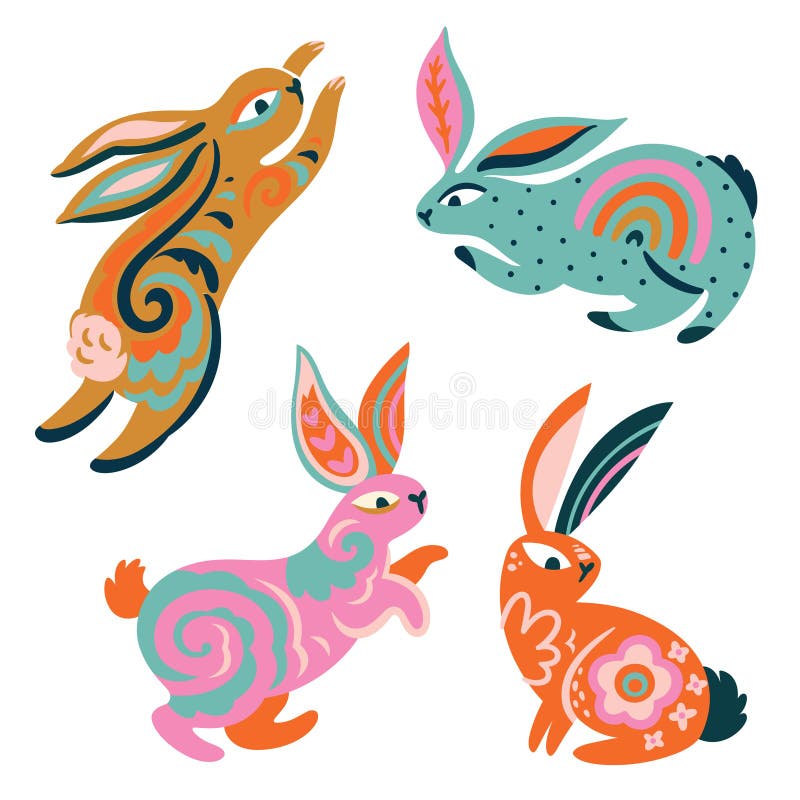 Four Rabbits Stock Illustrations – 168 Four Rabbits Stock Illustrations ...