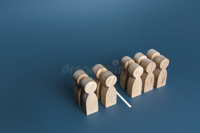 Four Out of Ten People Separated by a Line. Visualization of ...
