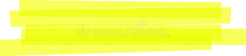 Four Overlapping Fluorescent Yellow Highlighter Strokes are Creating a ...