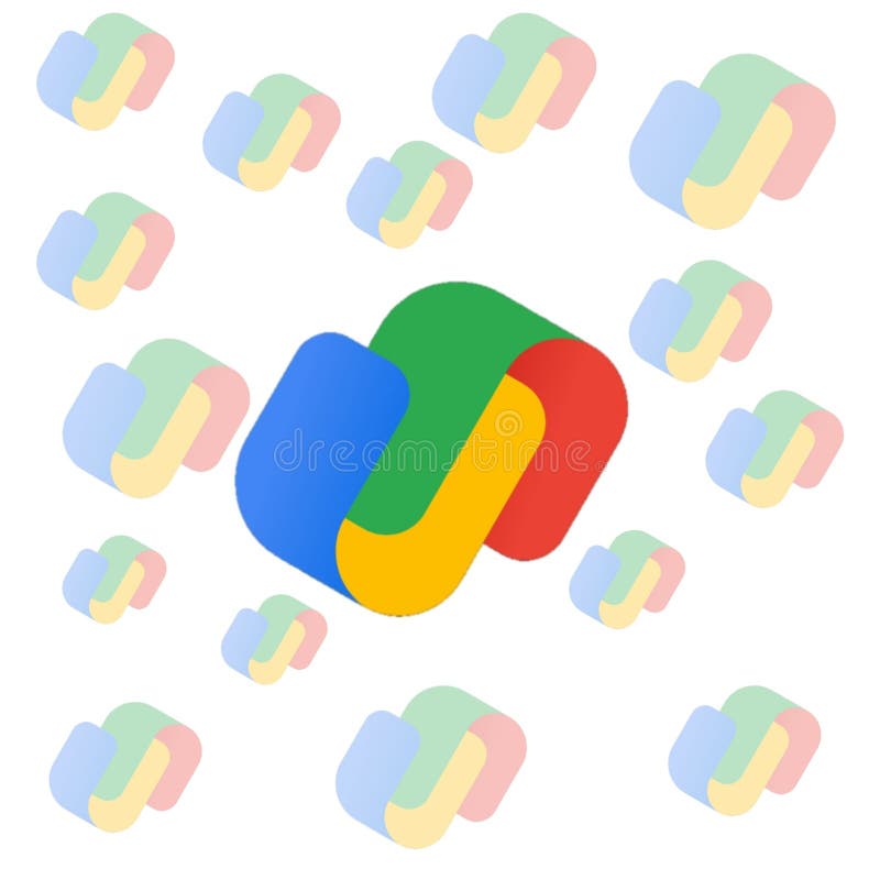 Four Overlapping, Rounded Rectangles in Blue, Green, Yellow, and Red ...