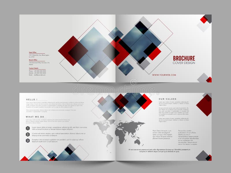 Four Pages Brochure Design for Business. Stock Illustration ...