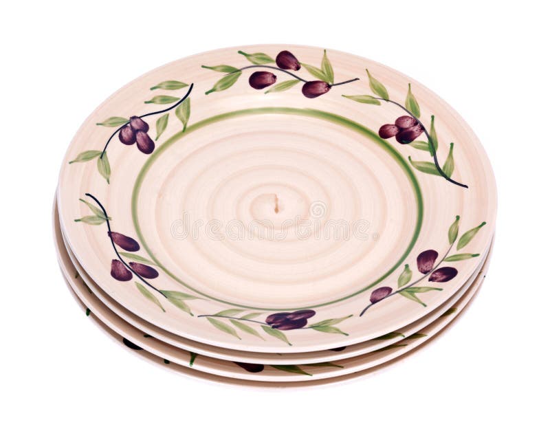 Four painted plates stock photo. Image of dishware, decoration - 76256880