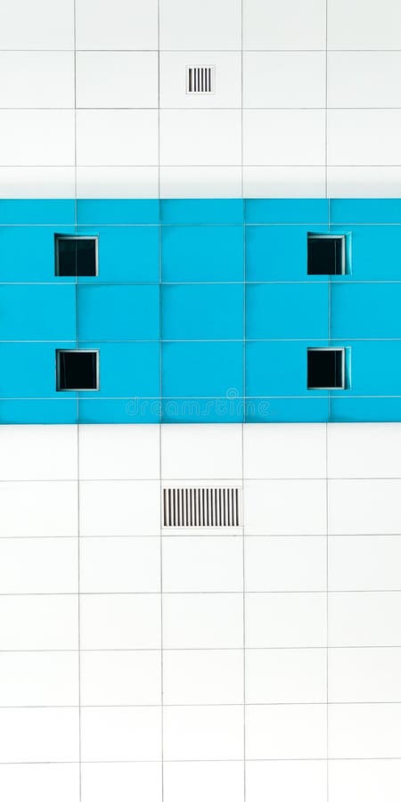 Four Windows are Symmetrical and Parallel To the Building Stock Image ...