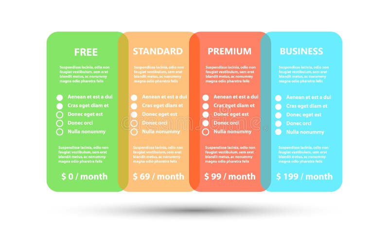 Four Part Business Plan and Price Banners - Vector Transparency Stock ...
