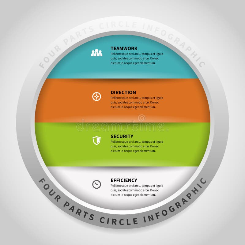 Four Cycle Arrow Infographic Stock Vector - Illustration of design ...