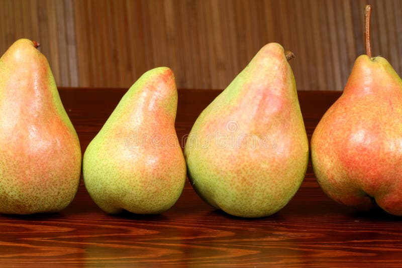 Four pears stock photo. Image of vegetarian, reflection - 10856698