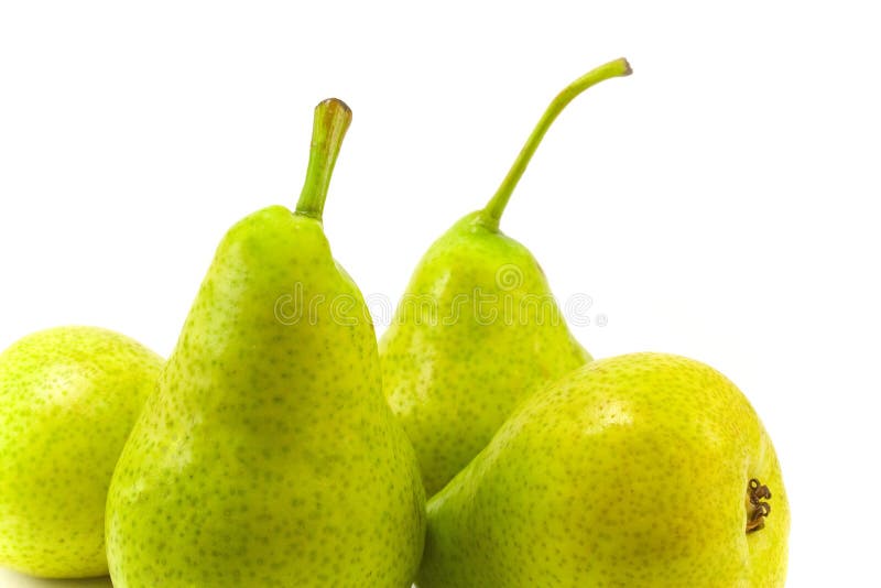 Four pears stock photo. Image of fresh, sweet, fruit, object - 6930050