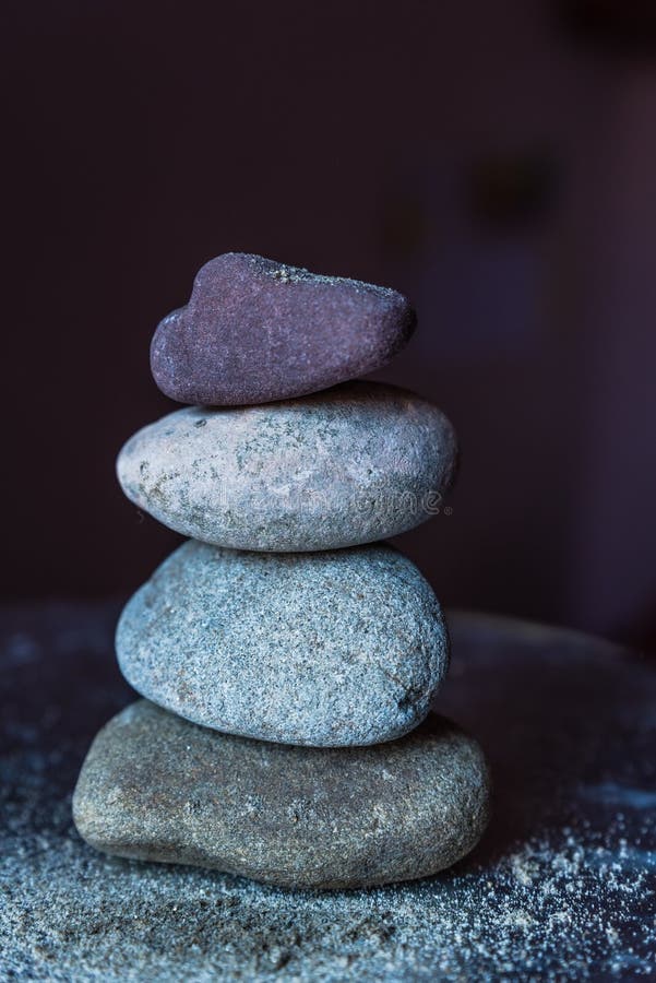 Four Pebble stone stacked stock image. Image of background - 176459377