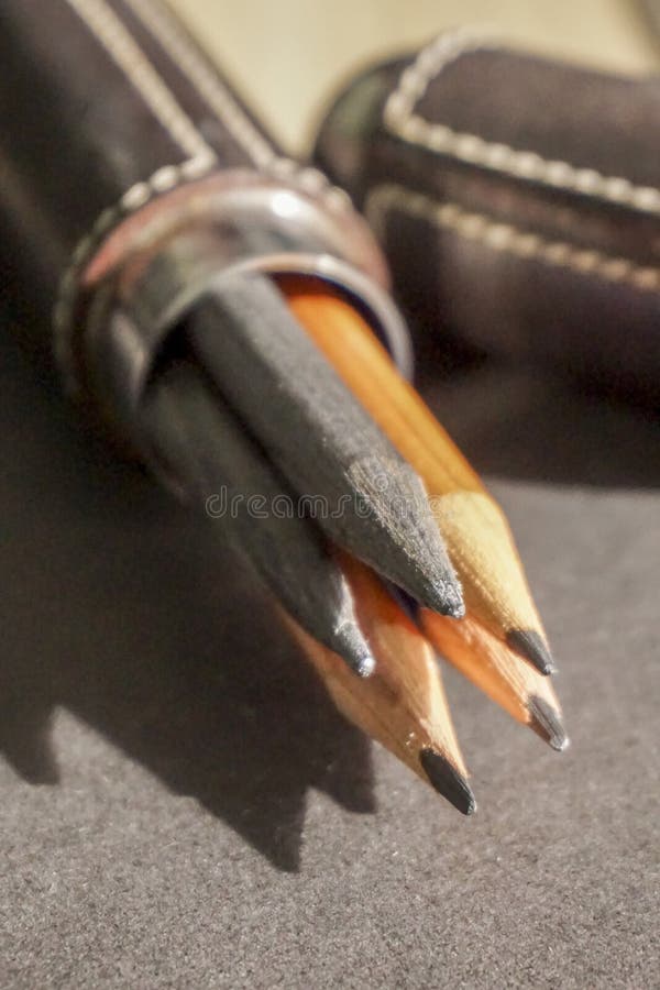Four Pencils on a White Background Stock Image - Image of background ...