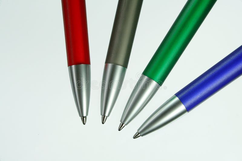Four pens stock image. Image of pens, purple, background - 10005113