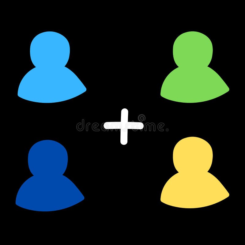 Four people stock illustration. Illustration of pattern - 265021435