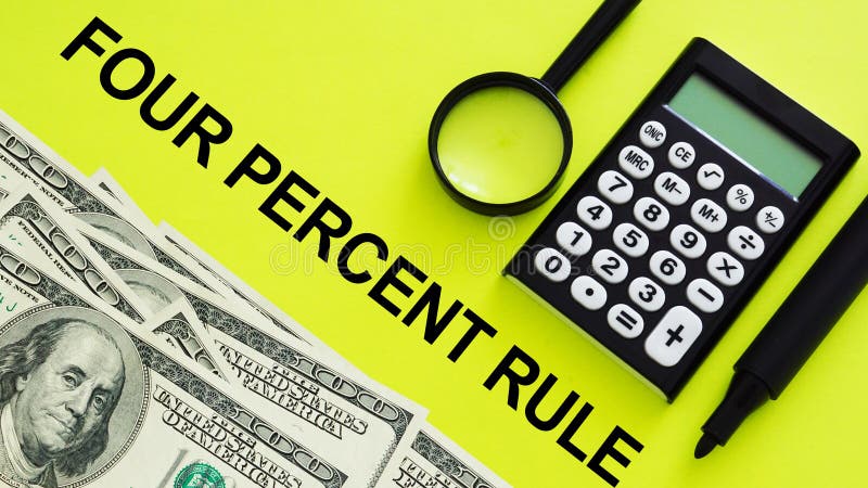 Four Percent Rule is Shown Using the Text Stock Image - Image of ...