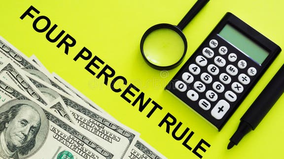 Four Percent Rule is Shown Using the Text Stock Image - Image of ...