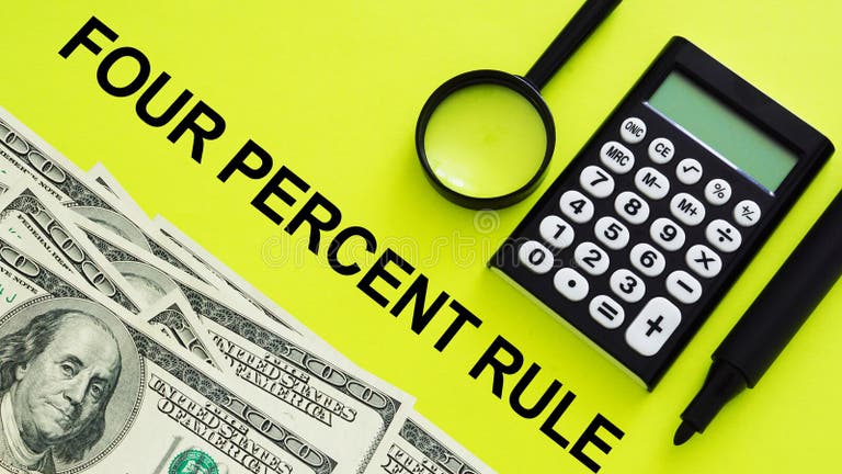 Four Percent Rule is Shown Using the Text Stock Image - Image of ...